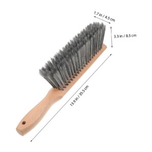 Hohopeti Long Handle Bed Brush Window Electric Scrubber Household Brush Cleaning Scrub Brushes Damp Electric Scrubbing Brush Silicon Broom with Dustpan Sweeper Kitchen Wood