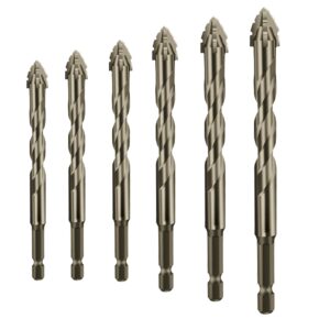 new four-flute sawtooth eccentric drill bit, cozy hoome drill bit, four-edged serrated eccentric drill, multifunction drill bit set, high hardness skewed head eccentric drill bits (4/5/6/8/10/12)