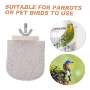 CORHAD 2pcs Parrot Standing Pole Parrot Perch Cockatiel Toys Parakeet Perches for Cage Bird Cage Toys Perches for Bird Cages Parrot Cage Supply Bird Perches Bird Toy Light Grey Pumice