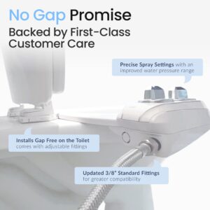 LUXE Bidet NEO 185 Plus Gold, Toilet Seat Bumpers, and Shut-off Valve T-Adapter Bundle