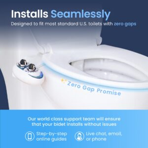 LUXE Bidet NEO 120 Gold, Toilet Seat Bumpers, and Shut-off Valve T-Adapter Bundle