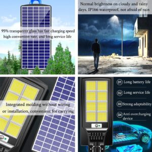 ZXXHNNAIH Solar Street Light Solar Motion Sensor Outdoor Lights, Solar Street Light IP66 Waterproof for Basketball Court Garage Camping