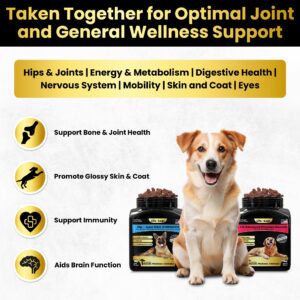 Life4Legs Hip and Joint Supplement and 23-in-1 Multivitamin Chews Bundle for Small, Medium and Large Dogs - 180 Count