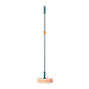 broom mop rotatable adjustable cleaning mop with 1 velvet mop head long handle telescoping microfiber dusts mop wet dry cleaning mop for hardwood wall car cleaning tools apartment home essentials