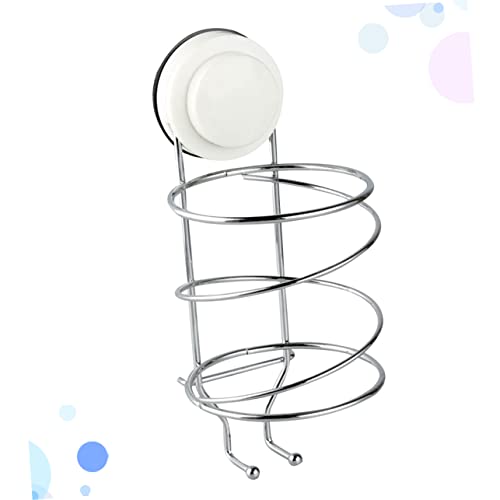 HONMEET Hair Dryer Holder Storage Shelf Storage Rack Hair Dryer Stand Hair Dryer Rack Blow Dryer Holder Storage Shelves Silver