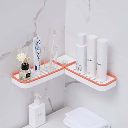 Aurgiarme Bathroom Corner Shelf Holder Wall Mounted Organization Rack Supplies for Face Cream Shampoo Accessory