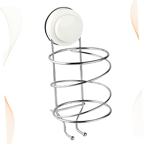 HONMEET Hair Dryer Holder Storage Shelf Storage Rack Hair Dryer Stand Hair Dryer Rack Blow Dryer Holder Storage Shelves Silver