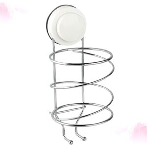 HONMEET Hair Dryer Holder Storage Shelf Storage Rack Hair Dryer Stand Hair Dryer Rack Blow Dryer Holder Storage Shelves Silver