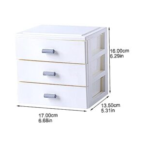 NUOBESTY Box Storage Box Small Storage Container Sundries Organizer Storage Drawers Desktop Stackable Organizer Drawers Small Container Sundry Holder Storage Bins Storage Case White Pp