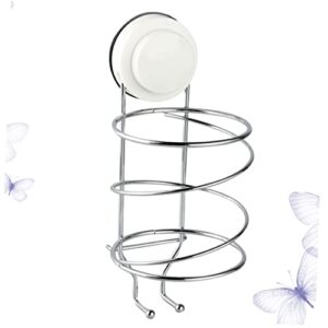 HONMEET Hair Dryer Holder Storage Shelf Storage Rack Hair Dryer Stand Hair Dryer Rack Blow Dryer Holder Storage Shelves Silver