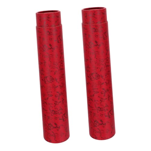 FRCOLOR 2pcs Box Calligraphy and Painting Box Painting Scroll Tube Picture Scroll Containers Calligraphy Art Scroll Holder Durable Calligraphy Holder Poster Tube Red Paper