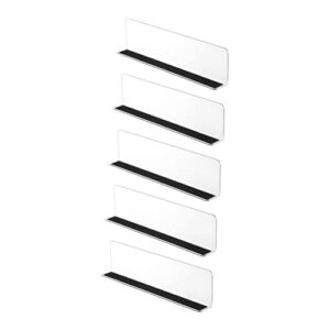 pretyzoom 5pcs shelf baffle store goods separator shelf divider classification baffles shelf spacers snacks divider supermarket organization racks store storage racks shelves magnetic stripe