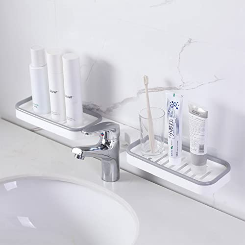 Aurgiarme Bathroom Corner Shelf Holder Wall Mounted Organization Rack Supplies for Face Cream Shampoo Accessory