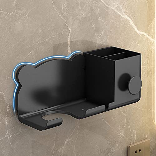 Aurgiarme Wall Hair Dryer Holder Dryer Toilet Dryer Stand Cartoon Hairdryer Blower Shelf Bathroom Access