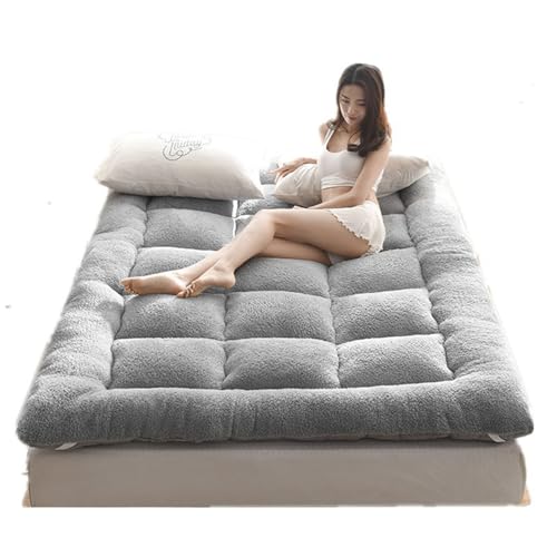 Extra Thick Futon Mattress Traditional,Thicken Tatami Mat Sleeping Pad Foldable Roll Up Mattress Dormitory Mattress Pad Floor Lounger Pillow Bed(A3,180x200cm)