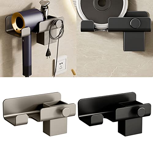 Aurgiarme Wall Hair Dryer Holder Aluminum Dryer Toilet Dryer Stand Cartoon Hairdryer Blower Shelf Bathroom