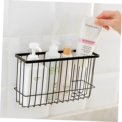 CORHAD Kitchen Storage Rack Counter Basket Shower Scrubby Door Plate Bathroom Organizer Faucet Adhesive Lids Kitchen Storage Shelf Rack Pickle Crock Stackable Hooks Wall Cabinet Black