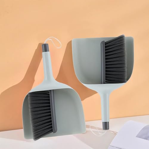 Broom with Dustpan Combo Set Dustpan and Brush Set Handheld Dustpan and Brush Comfortable Grip Brush and Dustpan for Sofa Tabletop Bedroom Tent Cleaning Broom Set Dust Pan and Broom Set