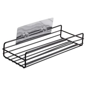 funomocya iron storage rack storage shelves storage shelf self-adhesive storage rack kitchen organizer wall mount rack black