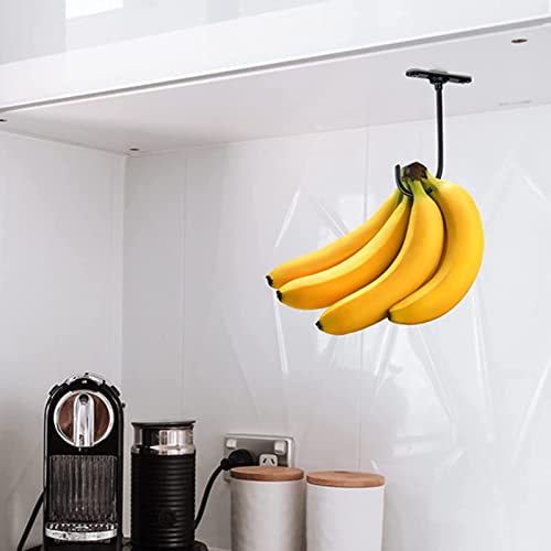 Aurgiarme Banana Holder Hook Keep Bananas Under Cabinet Hook Bananas Hanger for Kitchen Items Home Utensils Towel Storage