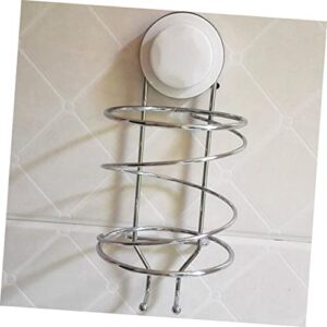 HONMEET Hair Dryer Holder Storage Shelf Storage Rack Hair Dryer Stand Hair Dryer Rack Blow Dryer Holder Storage Shelves Silver