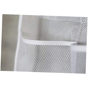 Parliky 6 Bathroom Accessories White Shower Organizer Bag Hanging Mesh Pockets Shower Organizer