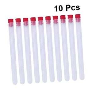 CORHAD 10 Pcs Needle Organizer Craft Storage Containers Clear Jar Bottles for Needles Storage Sewing Needle Case Tube Gummy Container with Lid Transparent Dispenser Test Tubes with Lids