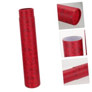 FRCOLOR 2pcs Box Calligraphy and Painting Box Painting Scroll Tube Picture Scroll Containers Calligraphy Art Scroll Holder Durable Calligraphy Holder Poster Tube Red Paper