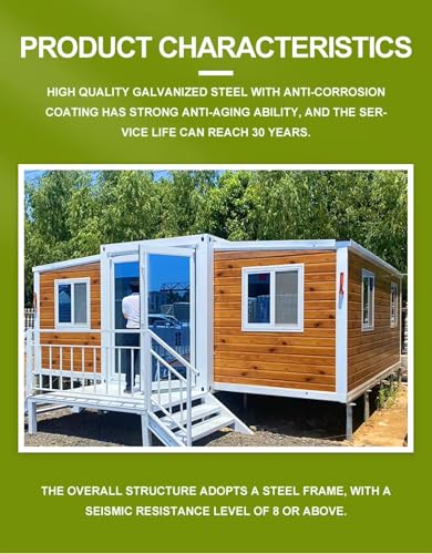 Insulated Prefab Folding Expandable Container Homes Tiny House Portable Container Home