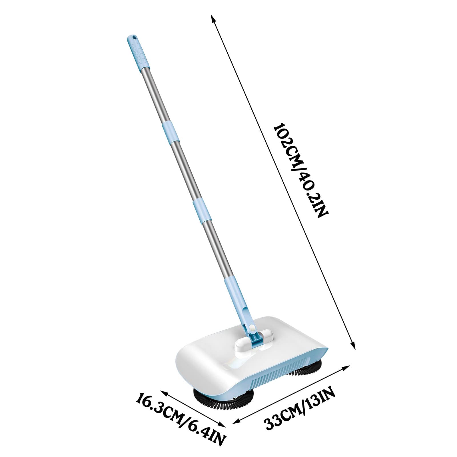 Broom with Dustpan Combo Set Hand Push Sweeper Household Lazy Three-in-one Suction Sweeper Cleaning Machine Floor Stall Broom Set Dust Pan and Broom Set Cleaning Tools Apartment Home Essentials