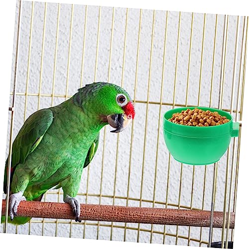 Gogogmee 36pcs Bird Cage Feeder Parrot Food Organizer Bird Feeder Bowl Bird Feeding Dish Bird Feeder Hanging Parrot Food Cup Parrot Cage Feeder Indoor Bird Feeder Pet Supplies Plastic Green