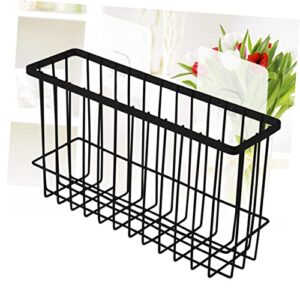 HOLIDYOYO Bathroom Shelf Underwire Wire Storage Baskets Kitchen Counter Hooks Accessories Rustproof Wire Basket Closet Organizer Bins Pickle Crock Tank Shower Stall Bathroom Organizer Black