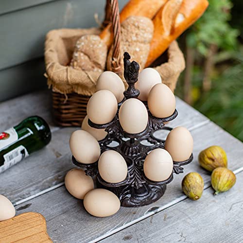 Aurgiarme Holder Dispenser Storage Rack Metal Storage Holder Display Rack for Kitchen Countertop 12 Eggs Holding Capacity