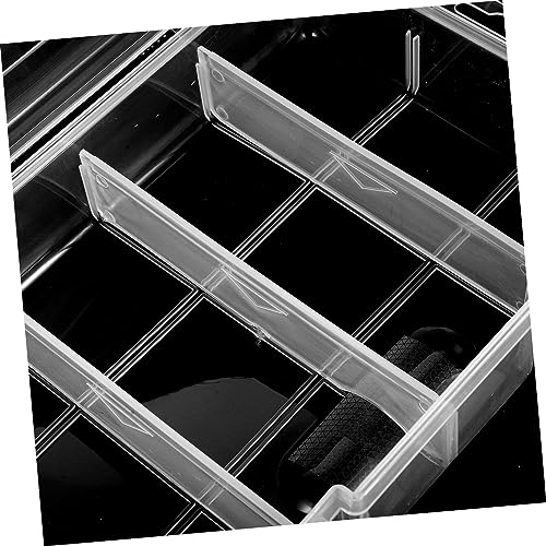 VILLFUL 2pcs Box Plastic Bead Storage Transparent Bead Organizers Plastic Storage Organizer Art Craft Supply Organizer