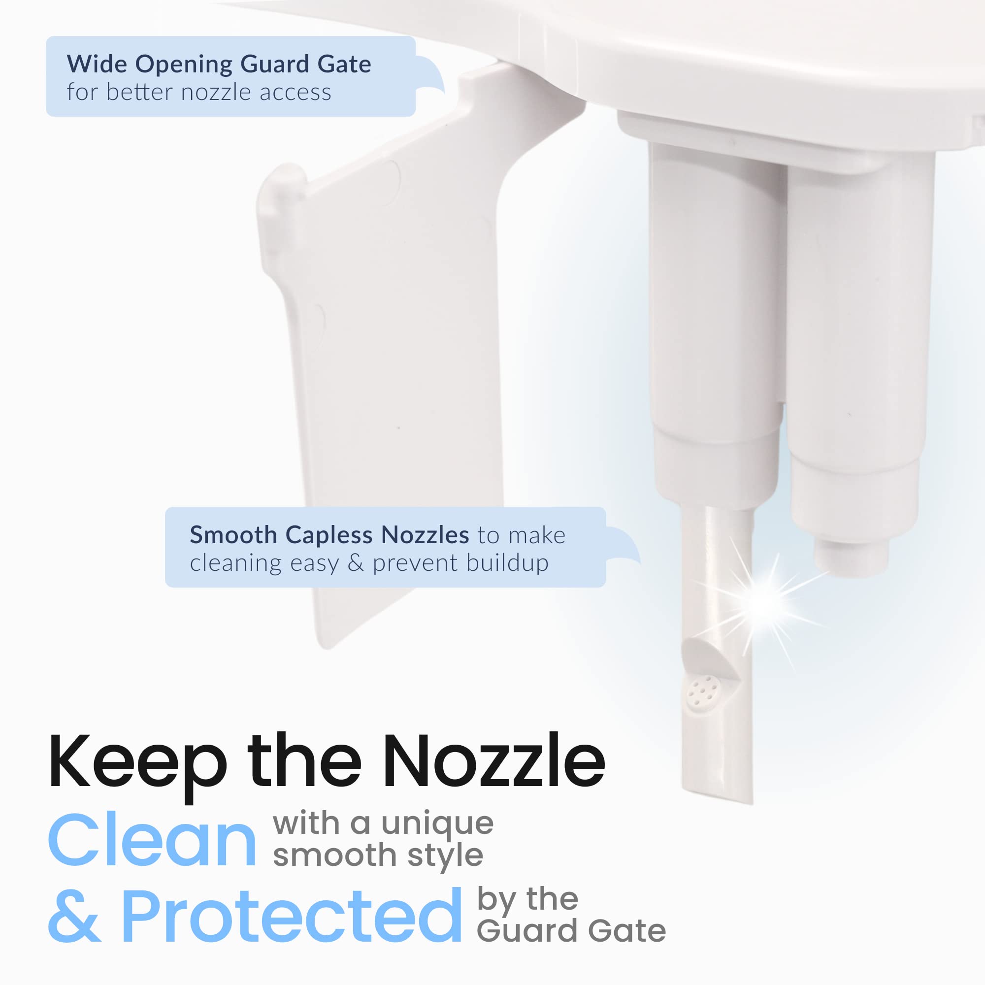 LUXE Bidet NEO 320 Plus - Value Pack of 2 - Patented Bidet Attachments for Toilet Seat with Innovative Hinges to Clean, Slide-in Easy Install, Advanced 360° Self-Clean, and Temperature Controls (Gold