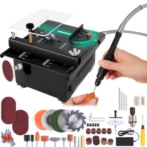 mini multi-functional table saw, mini table saw for crafts, multi-functional portable adjustable cutting sanding engraving drilling all-in-one machine, mini table saw for wood cutting, c-regular