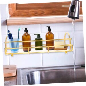 PRETYZOOM Daily Necessities Storage Rack White Serving Tray Gold Dresser Trinket Tray Bathroom Sundries Shelf Cupboard Shelf Perfume Bathtub Trays Dresser Tray Makeup Vanity Desk Alloy