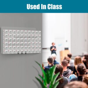 Cell Phone Lockers 40 Slots for Classroom, Clear Acrylic Phone Storage Cabinet Wall Mounted with Locks, Key, Number for Employee Office School Factory (60 Slots)