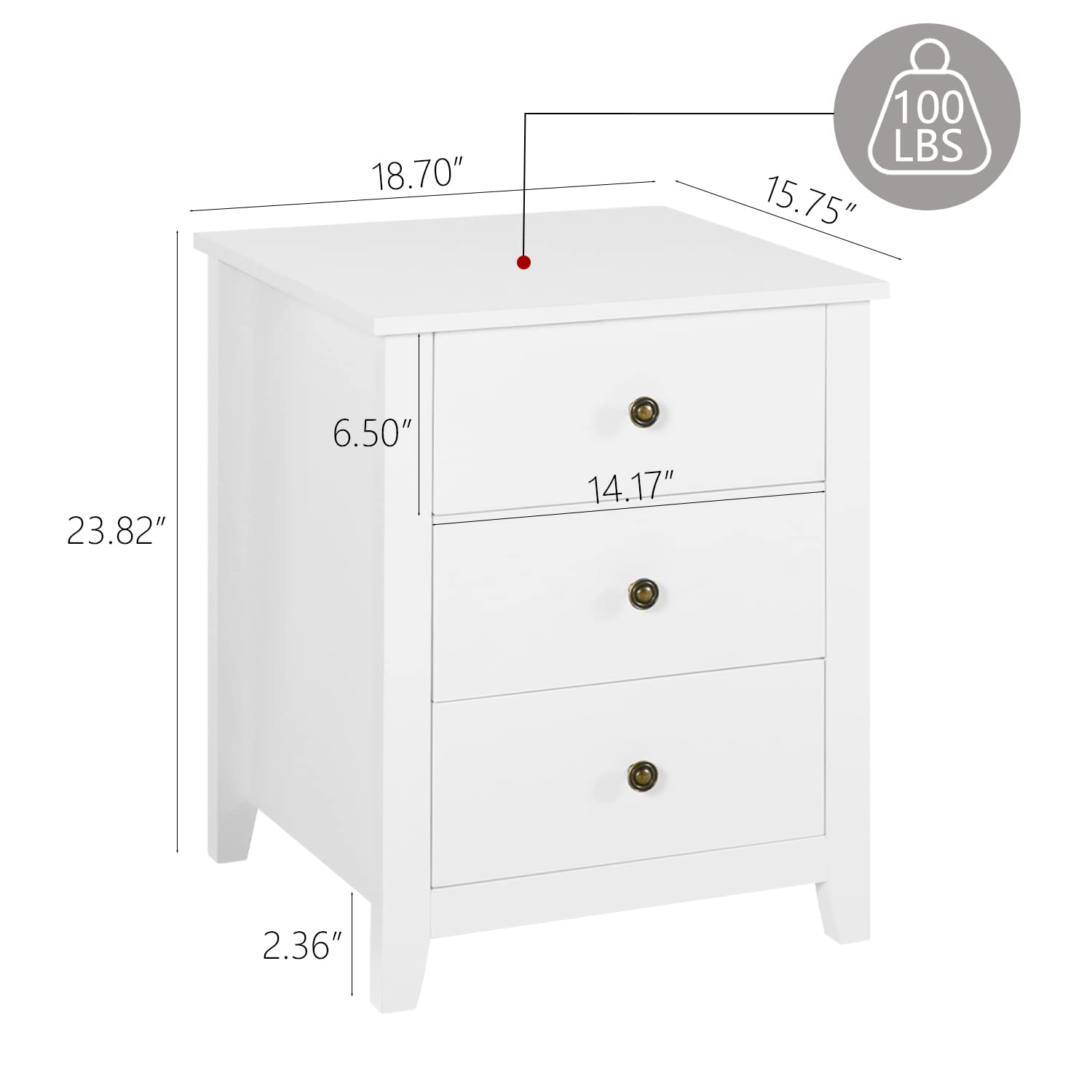 Vikiullf Dresser and Nightstands Sets - 3 Pieces Modern Bedroom Set, White Wooden 7 Drawer Dresser and 3 Drawer Nightstands, Modern Bedroom Furniture Set