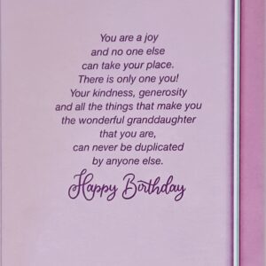 Greeting Card You Are A Joy And No One Else Can Take Your Place - All The Things That Make You A Wonderful Granddaughter Happy Birthday