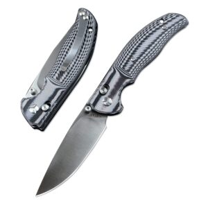 y-start jin02 axis outdoor pocket knife d2 steel blade satin g10 handle (gray)