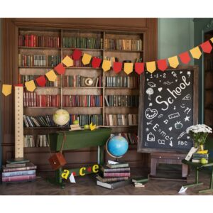 school pictures backdrop 10x8ft fabric back to school photos library bookshelf backdrop teacher pictures background kids graduation day backdrop students first day of school backdrop