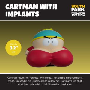 Youtooz Cartman with Implants 3.2" Vinyl Figure, Official Licensed Collectible from Animated TV Show South Park, by Youtooz South Park Collection