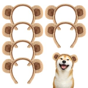 wxj13 bear ears headband set - party headwear for women, children's gifts, hair hoops for cosplay, costume shows, themes (brown)