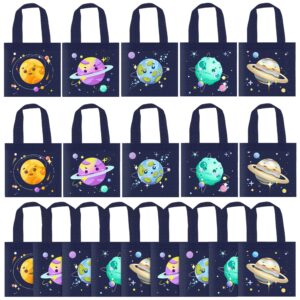 banballon 20 pcs outer space party favor bags space gift bags treat gift bags for kids galactic solar system birthday party outer space theme party baby shower goodie bags supplies (space 01)