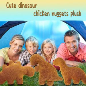 SNOWOLF Cute Dino Nugget Pillow Soft Squishy Dinosaur Chicken Nugget Pillow Plush Toy for Decorations (Can't Stand Still), Creative Gift Ideas for Boys Girls Easter Birthday (Stegosaurus), 13.7"