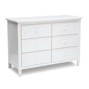 delta children haven 6 drawer dresser with interlocking drawers - greenguard gold certified, white