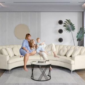 Legend Vansen Curved Sectional for Living Room Velvet Symmetrical Modular Sectional Sofa Couch