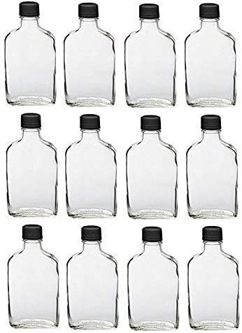 12PK Black Tamper EVIDENT Screw CAPS 28/400 Plastic TE Screw Top Caps for PET Bottles Flasks Boston Round and Wine Bottles to fit Most 28mm CT (Continuous Thread)