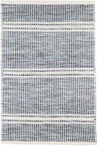 dash and albert malta wool area rug - 2' x 3' blue - coastal charm handwoven wool accent rug - durable, lightweight, easy to clean